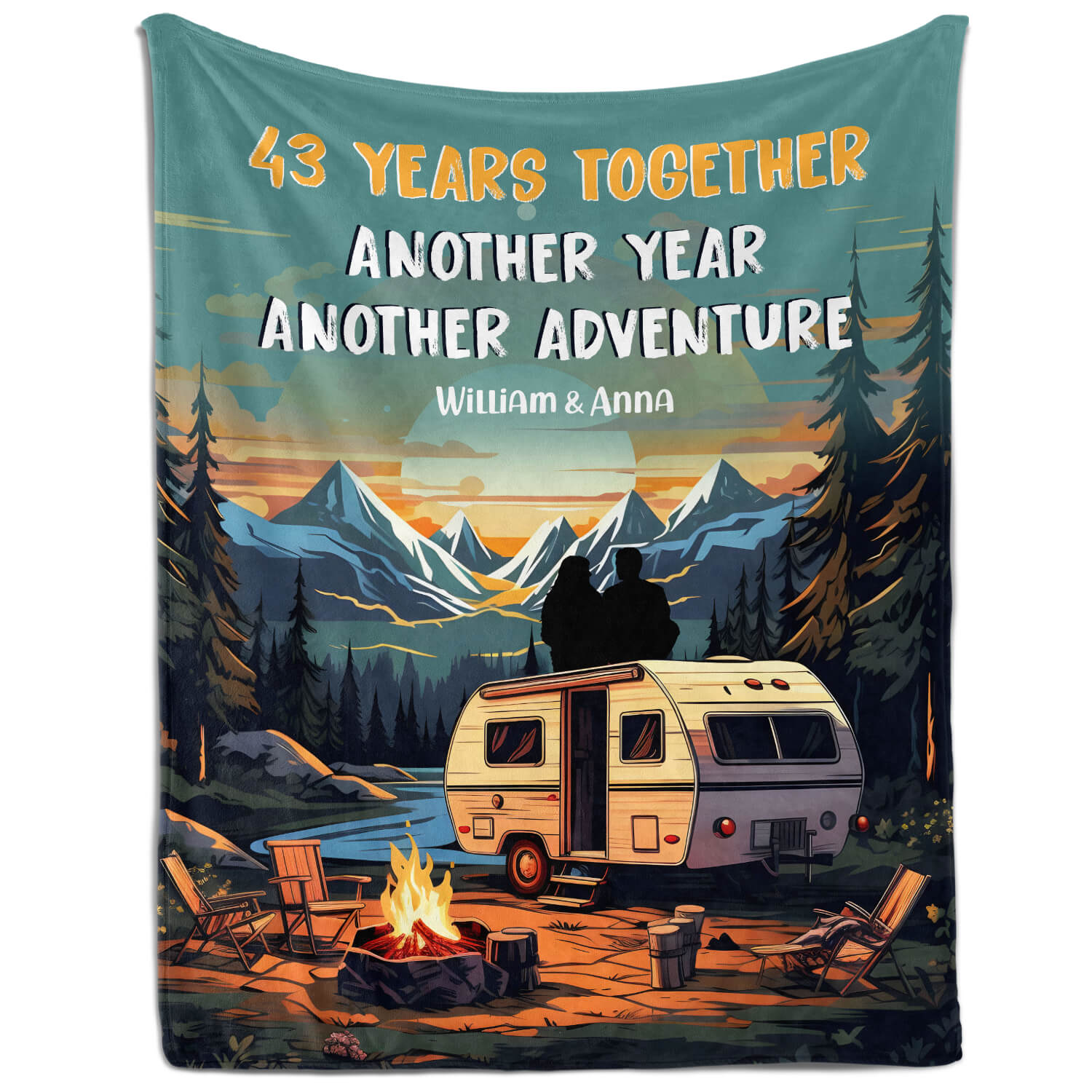 43 Years Together - Personalized 43 Year Anniversary gift For Parents ...
