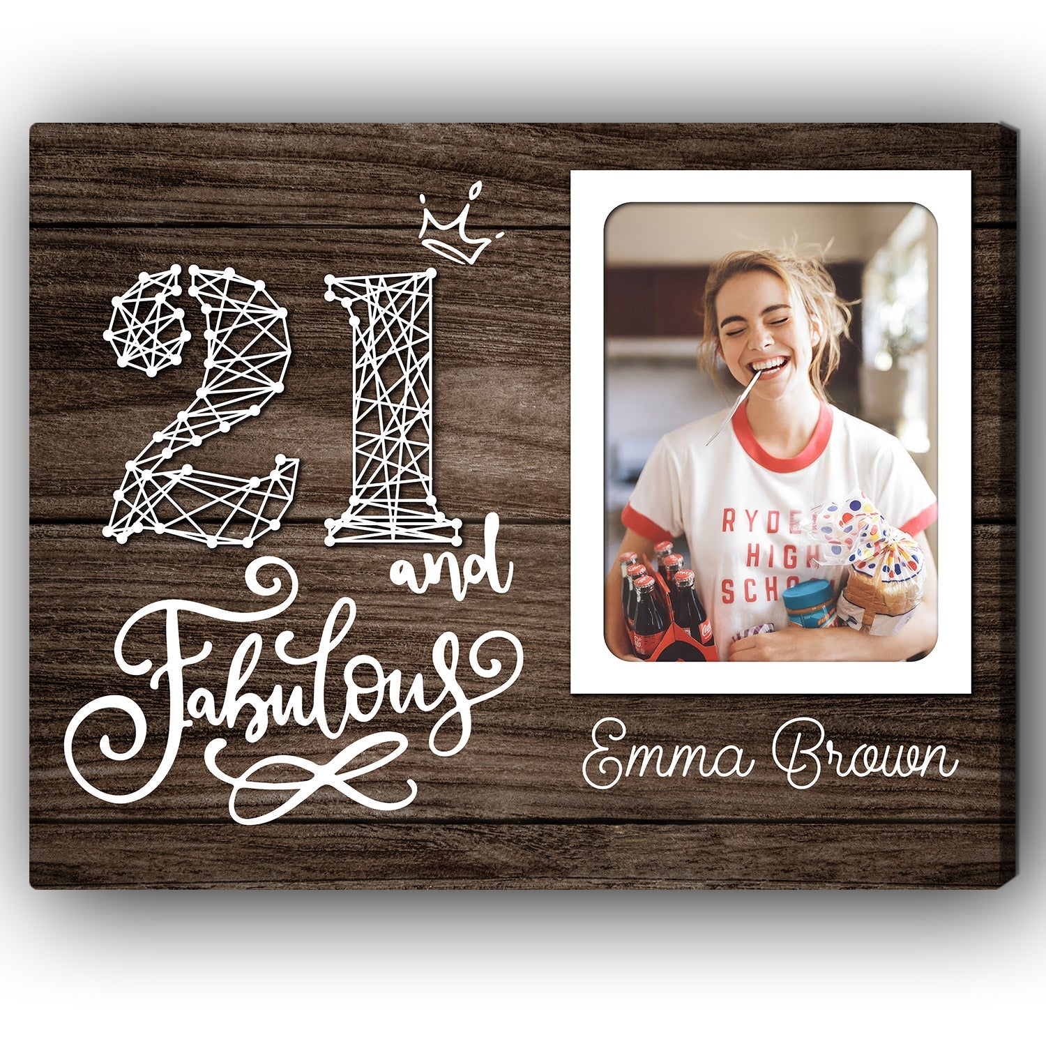 21 And Fabulous - Personalized 21st Birthday gift For 21 Year Old - Cu ...
