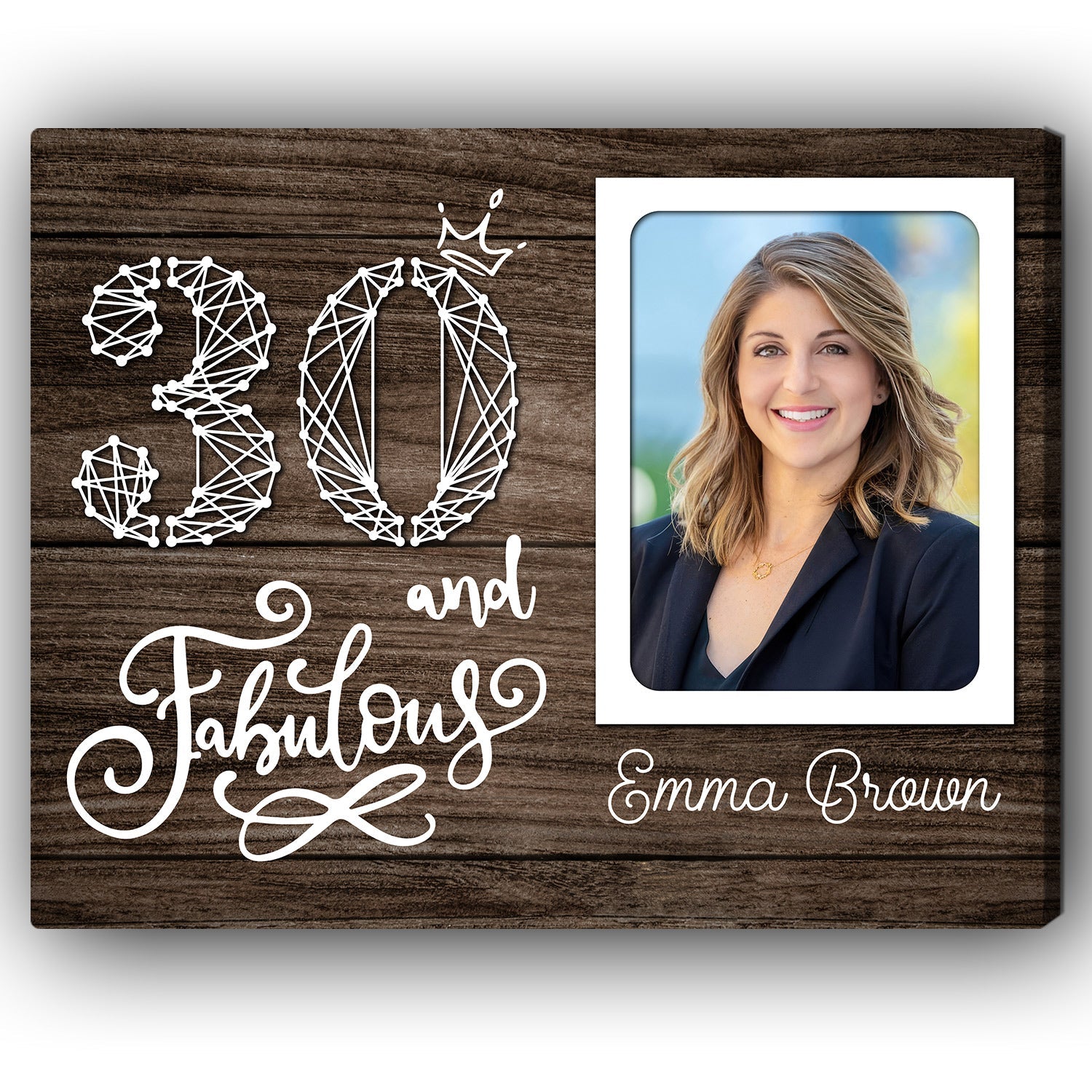 30 And Fabulous - Personalized 30th Birthday gift For 30 Year Old - Cu ...
