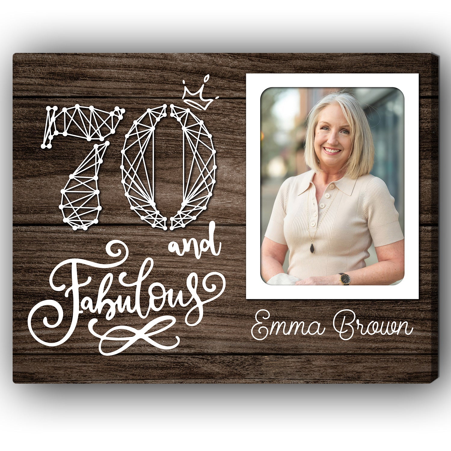 70 And Fabulous - Personalized 70th Birthday gift For 70 Year Old - Cu ...