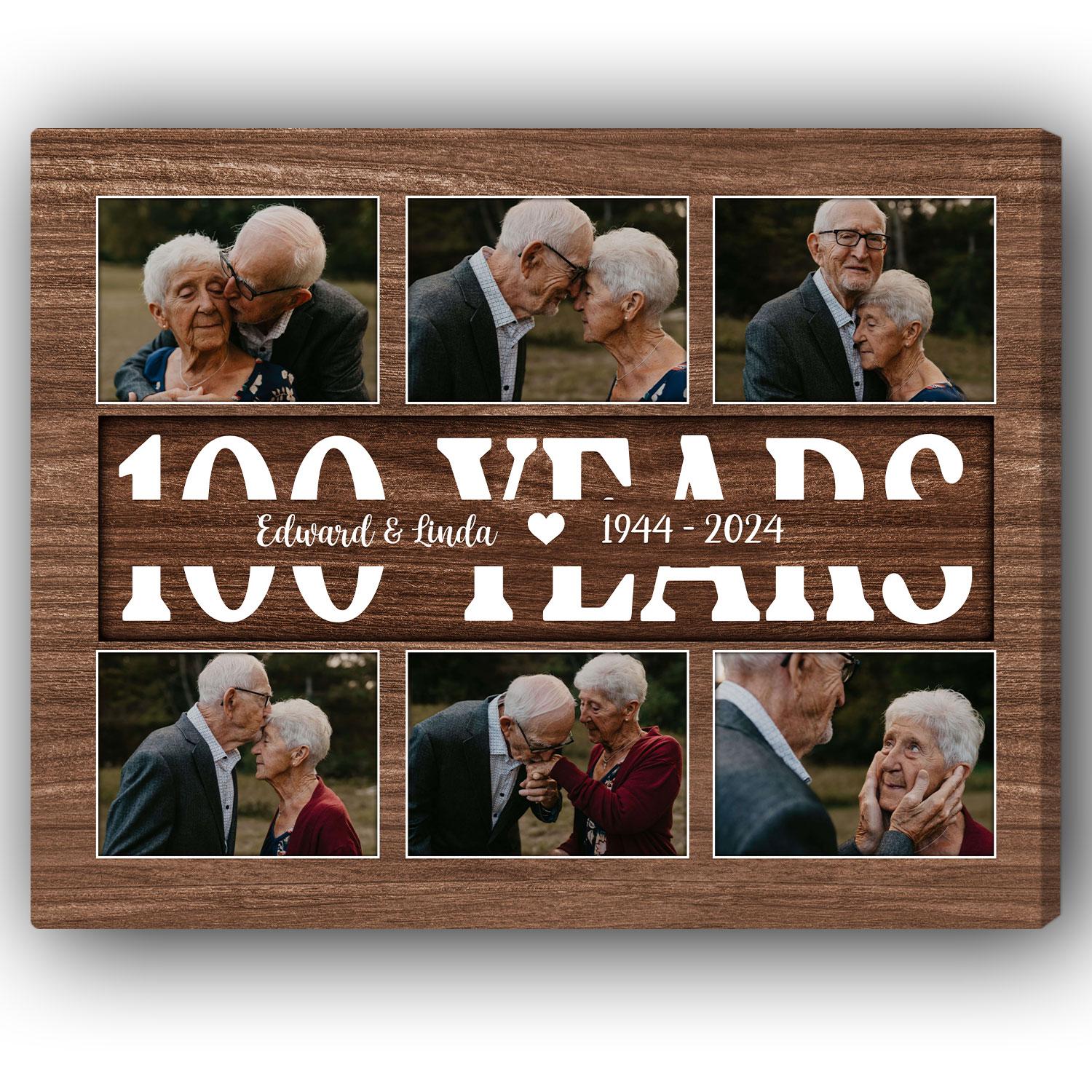 100 Years - Personalized 100 Year Anniversary gift For Parents, Husban ...