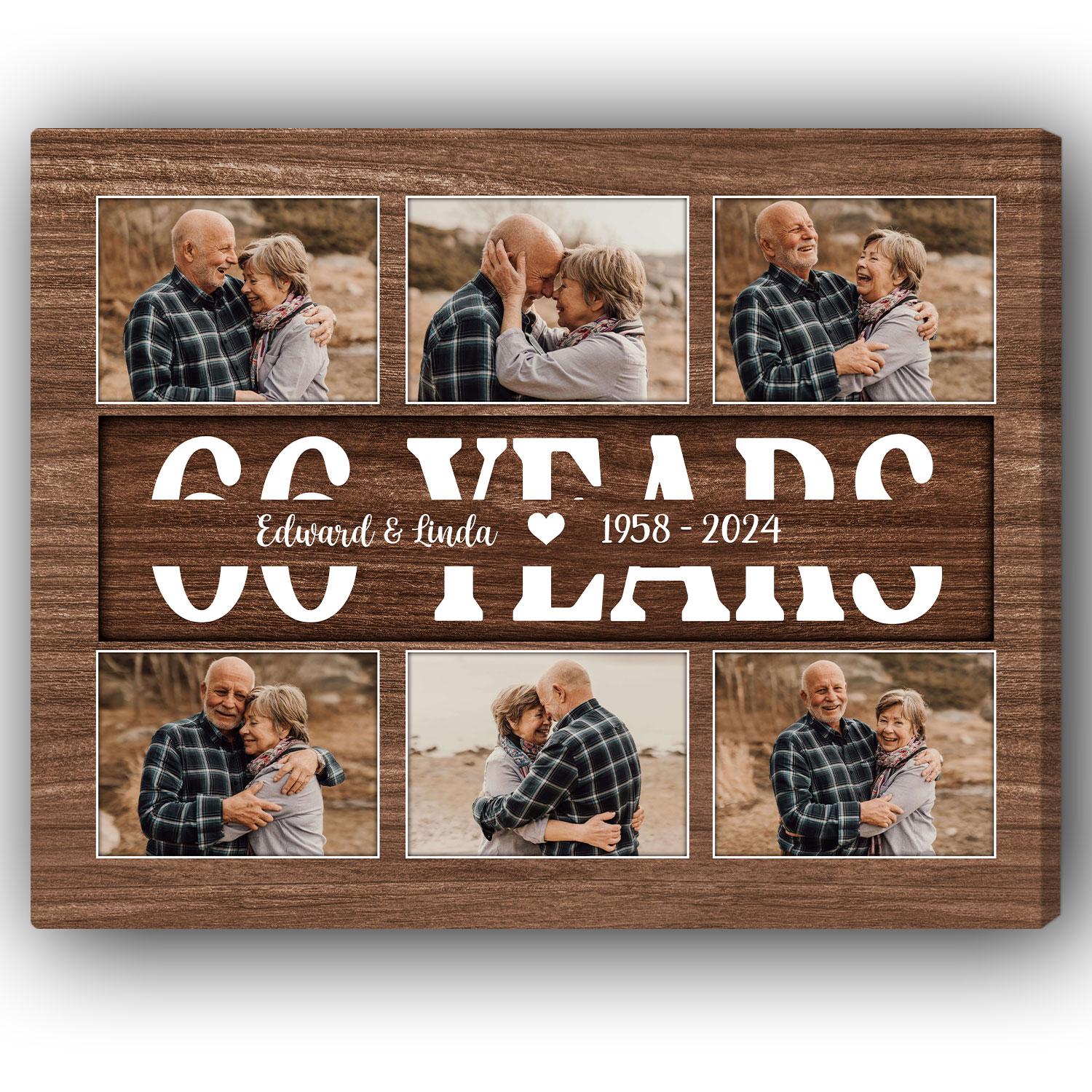 66 Years - Personalized 66 Year Anniversary gift For Parents, Husband ...