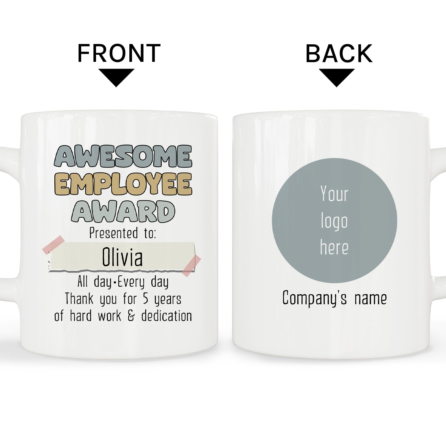 Awsome Employee Award - Personalized 5th Work Anniversary gift For Emp ...