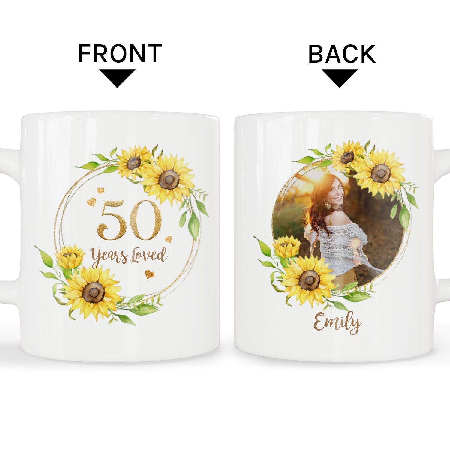 50 Years Loved - Personalized 50th Birthday gift For 50 Year Old - Cus ...