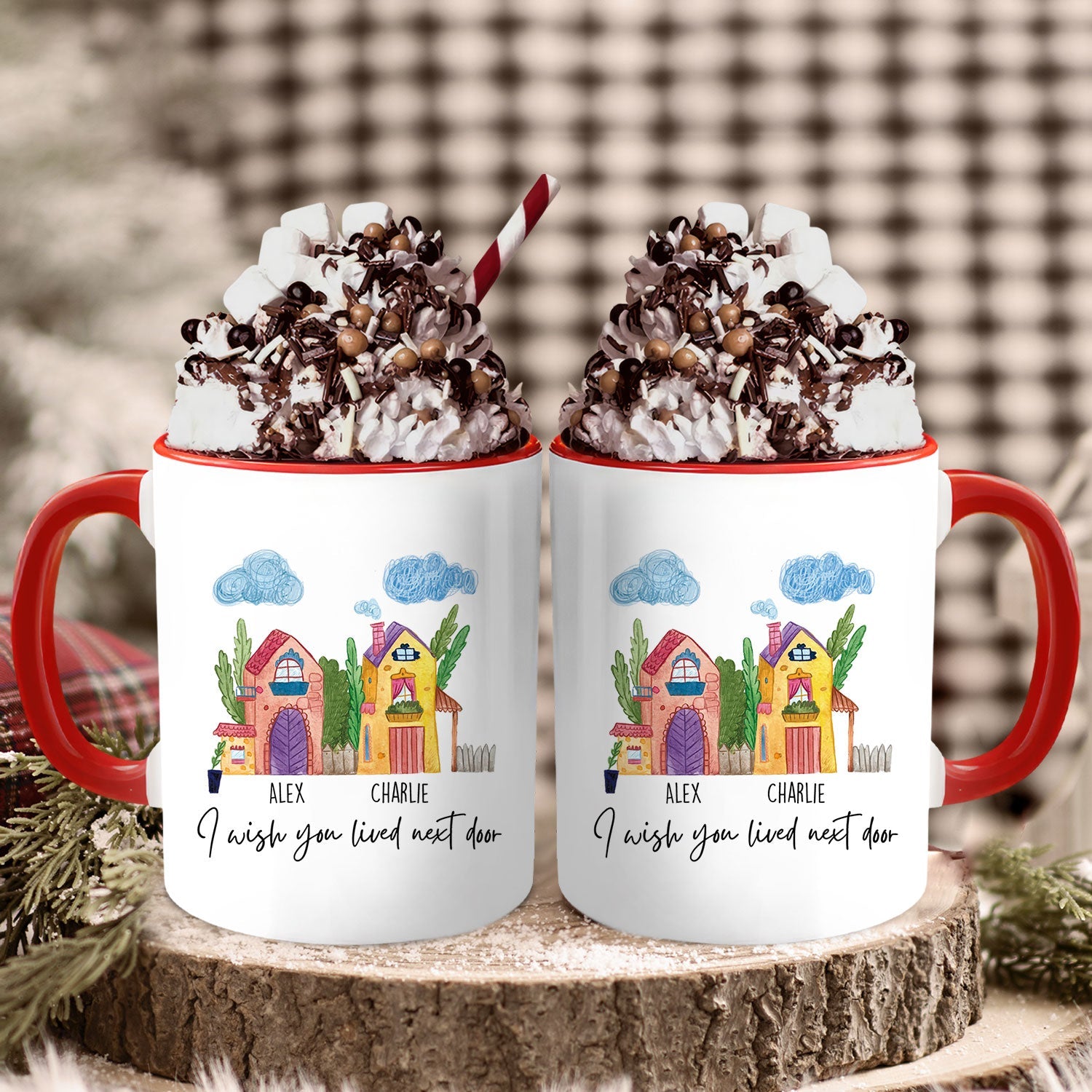 I Wish You Lived Next Door - Personalized Birthday or Christmas gift F ...