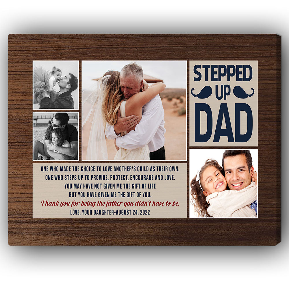 Stepped up dad - Personalized Father's Day or Birthday gift for Step D ...