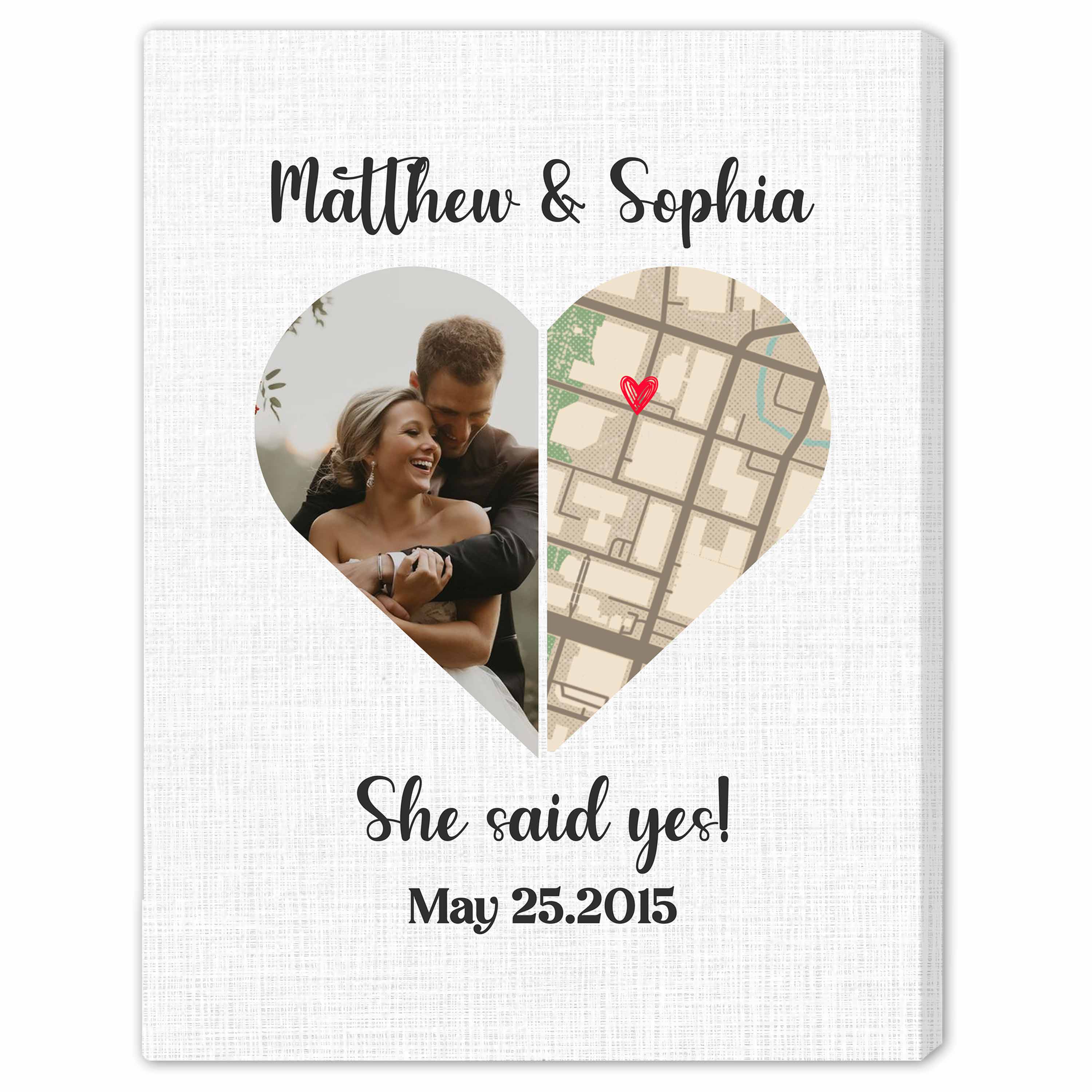 She said yes - Personalized Wedding Anniversary gift for Wife - Custom ...
