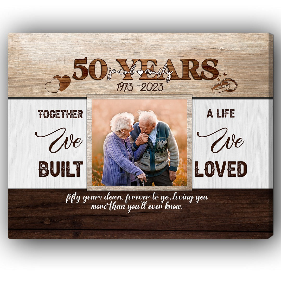 Personalized 50 Year Anniversary gift for Parents, Husband or Wife ...