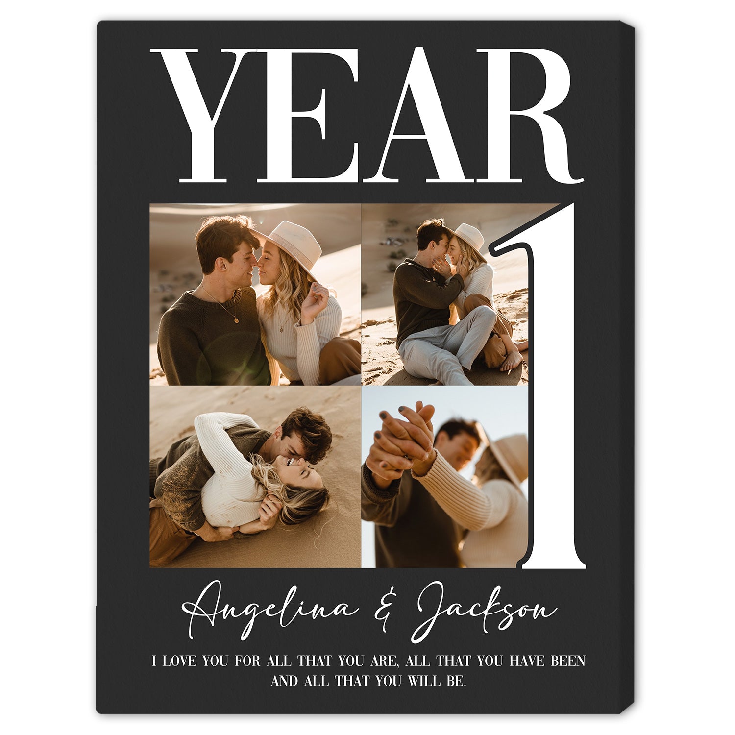 Personalized First Year Anniversary gift for Husband or Wife - Year 1 ...