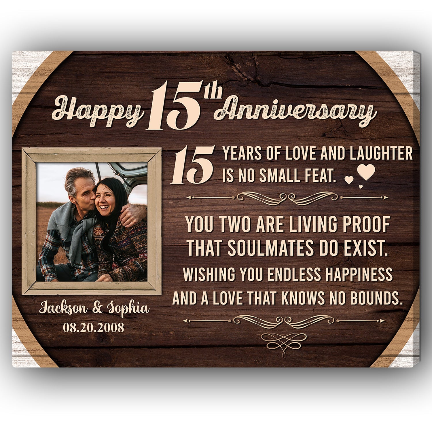 Personalized 15 Year Anniversary gift for Couple - 15 Years Together ...