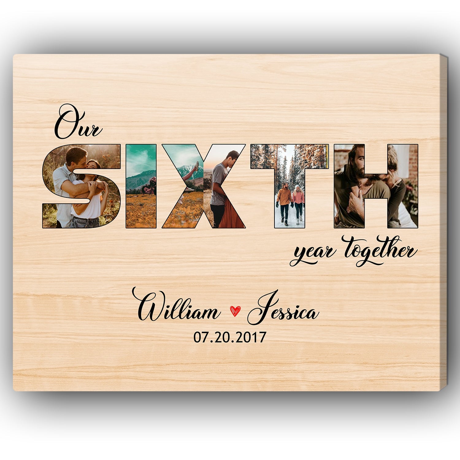 Personalized 6 Year Anniversary gift for Husband or Wife - Our Sixth ...