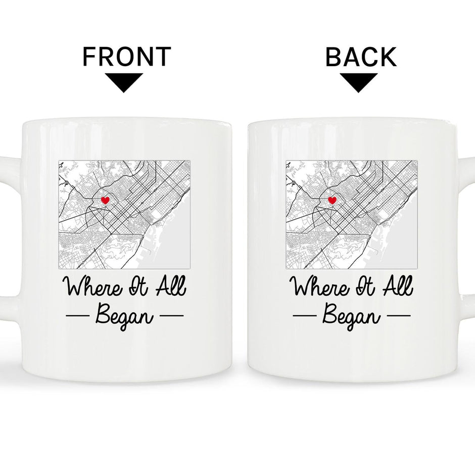 Where It All Began: Our First Date Custom Map Gifts – My Mindful Gifts
