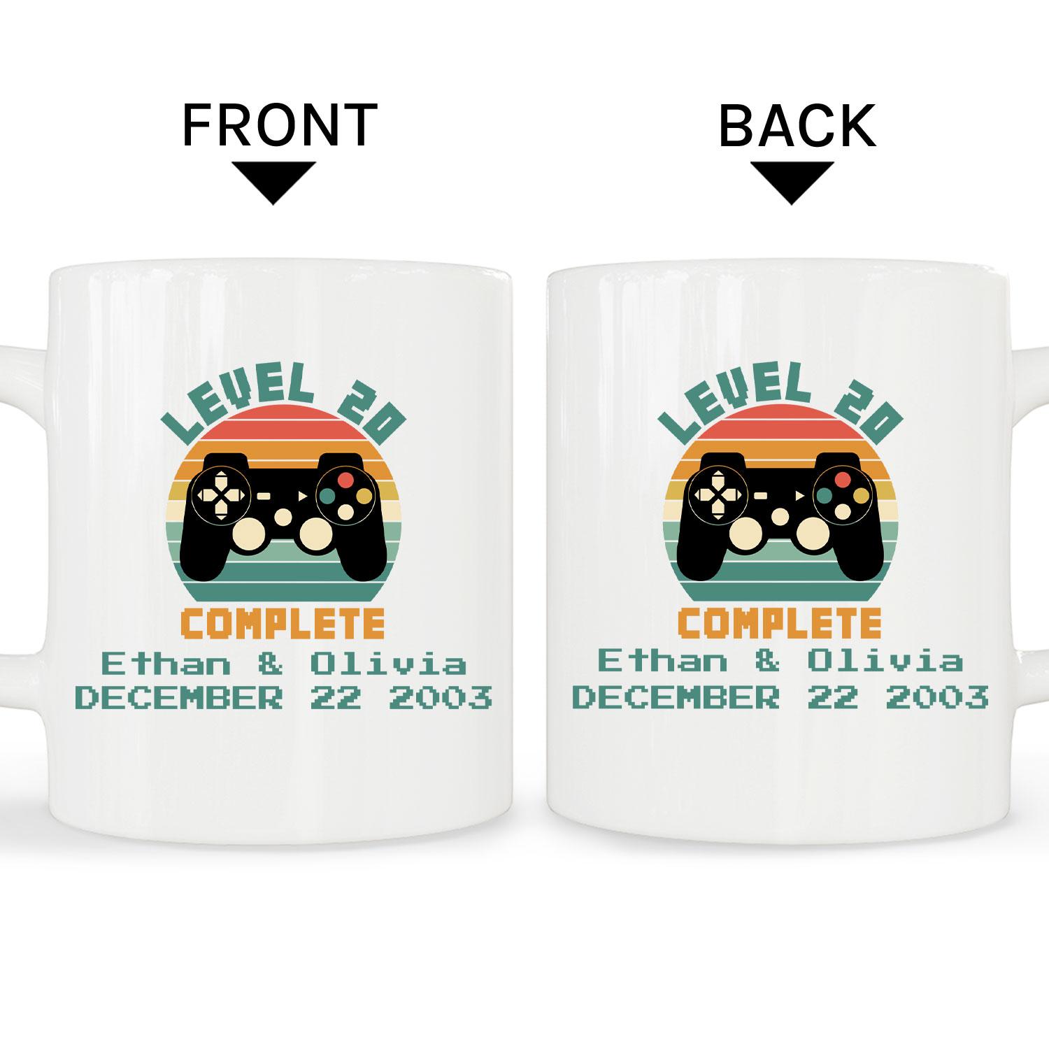 Personalized 20th Anniversary gift for him for her - Level 20 Complete ...