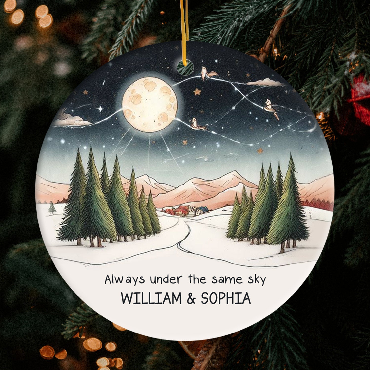 Always Under The Same Sky - Personalized Christmas gift For Long Dista ...